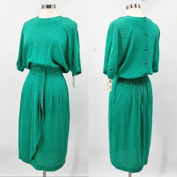 karin stevens | Dresses | Vintage Karin Stevens Polka Dot 5s 80s ...